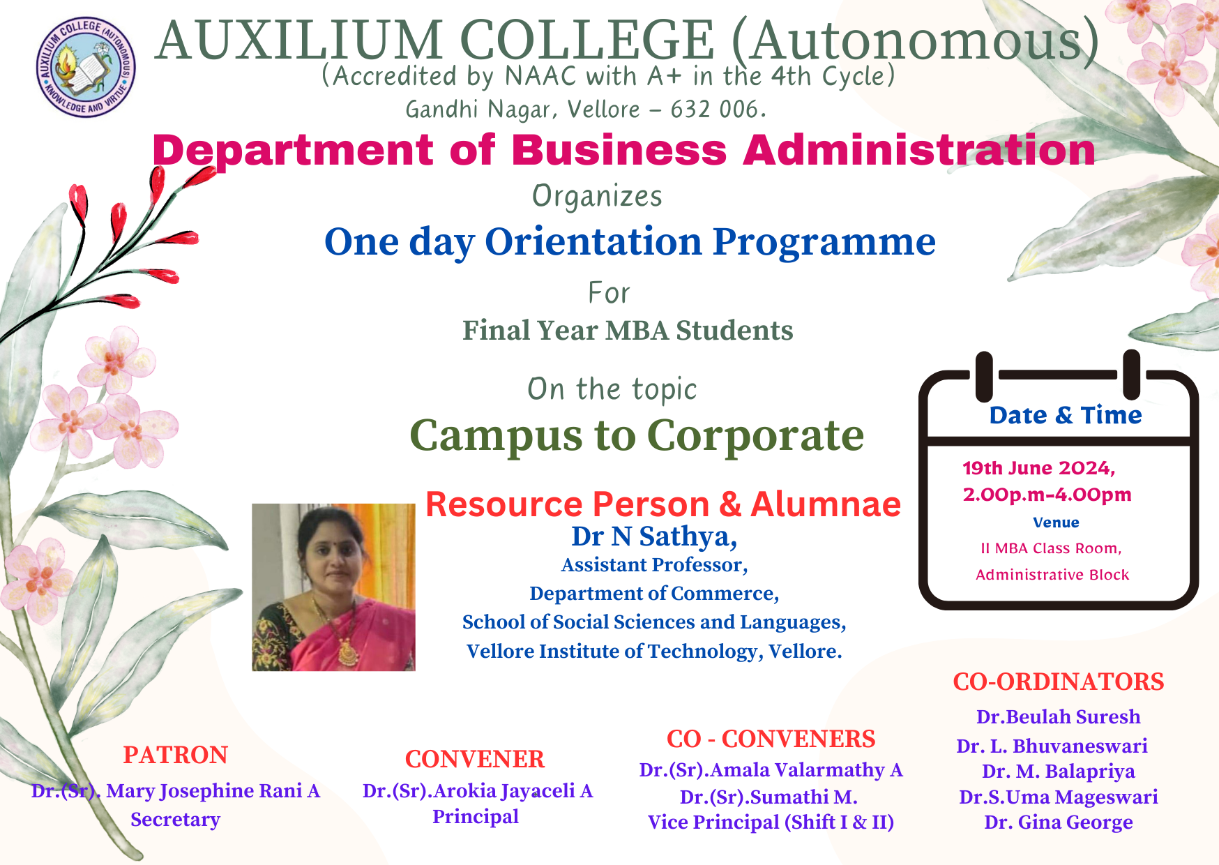 AUXILIUM COLLEGE (AUTONOMOUS)