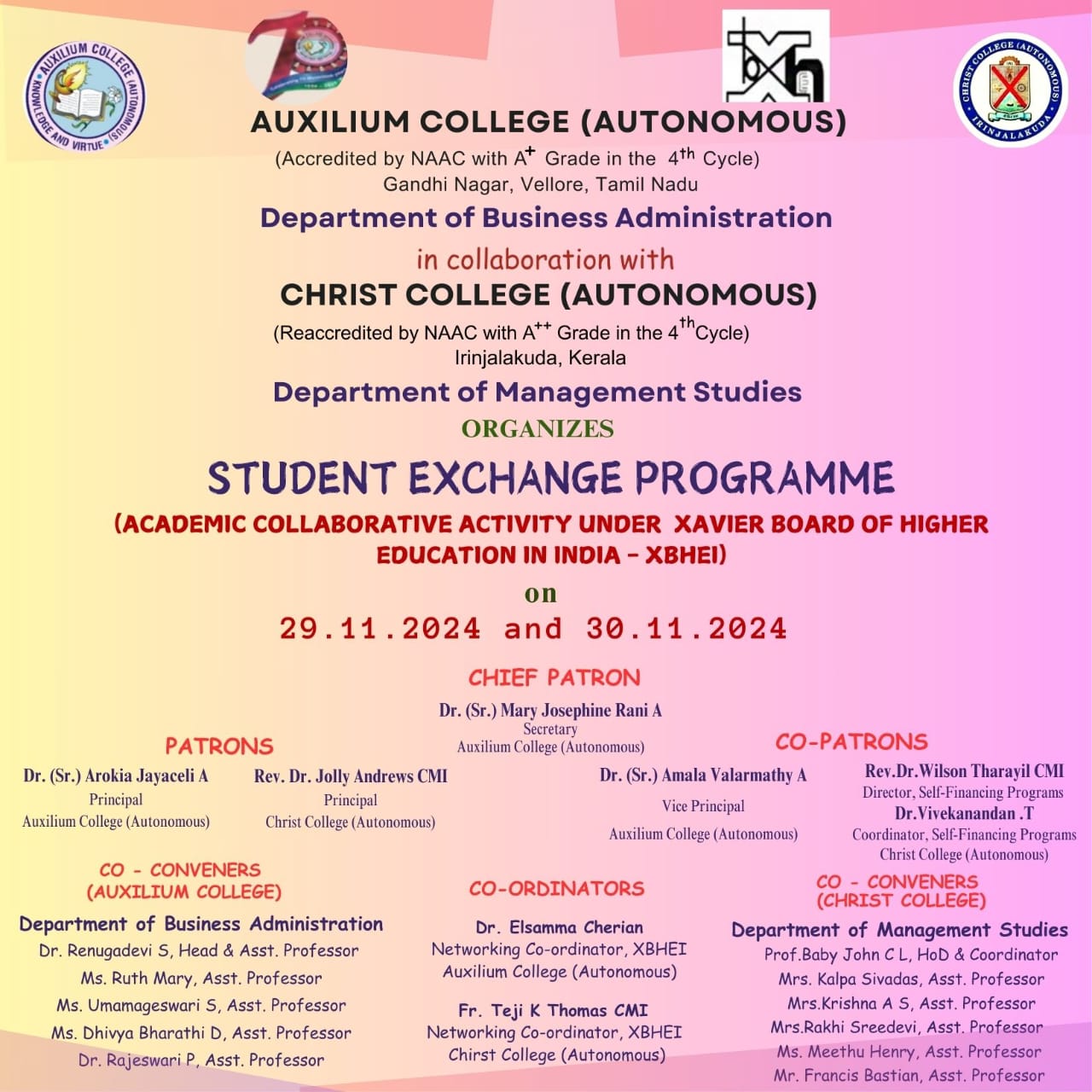 AUXILIUM COLLEGE (AUTONOMOUS)